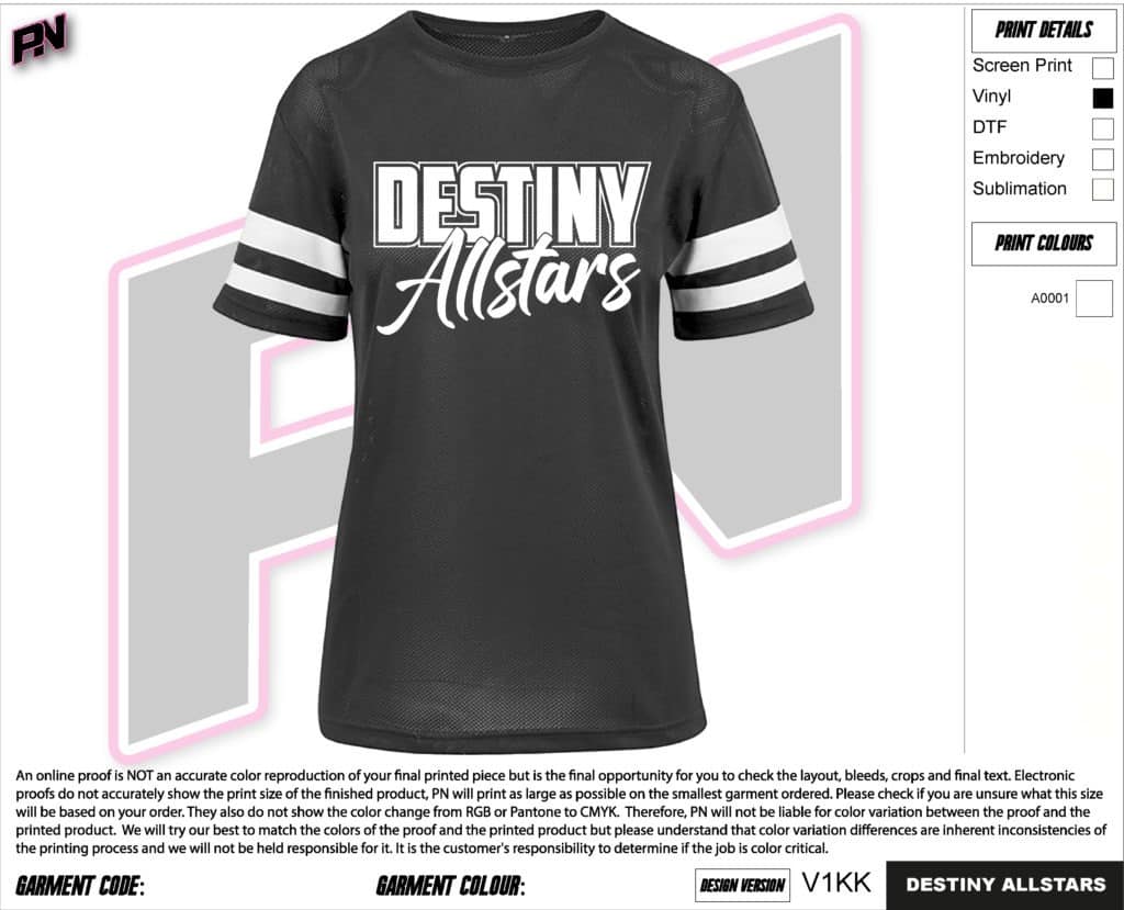 Destiny All Stars Mesh Stripe T-shirts (BY033) - Power Nation